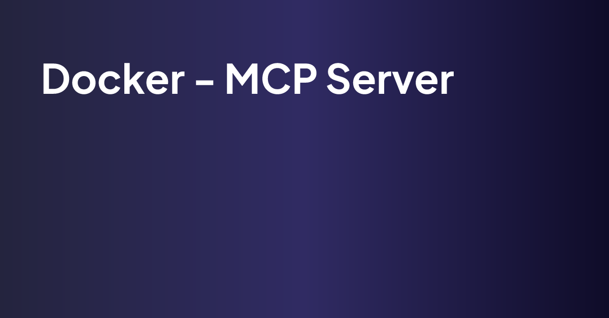 Docker Mcp Server